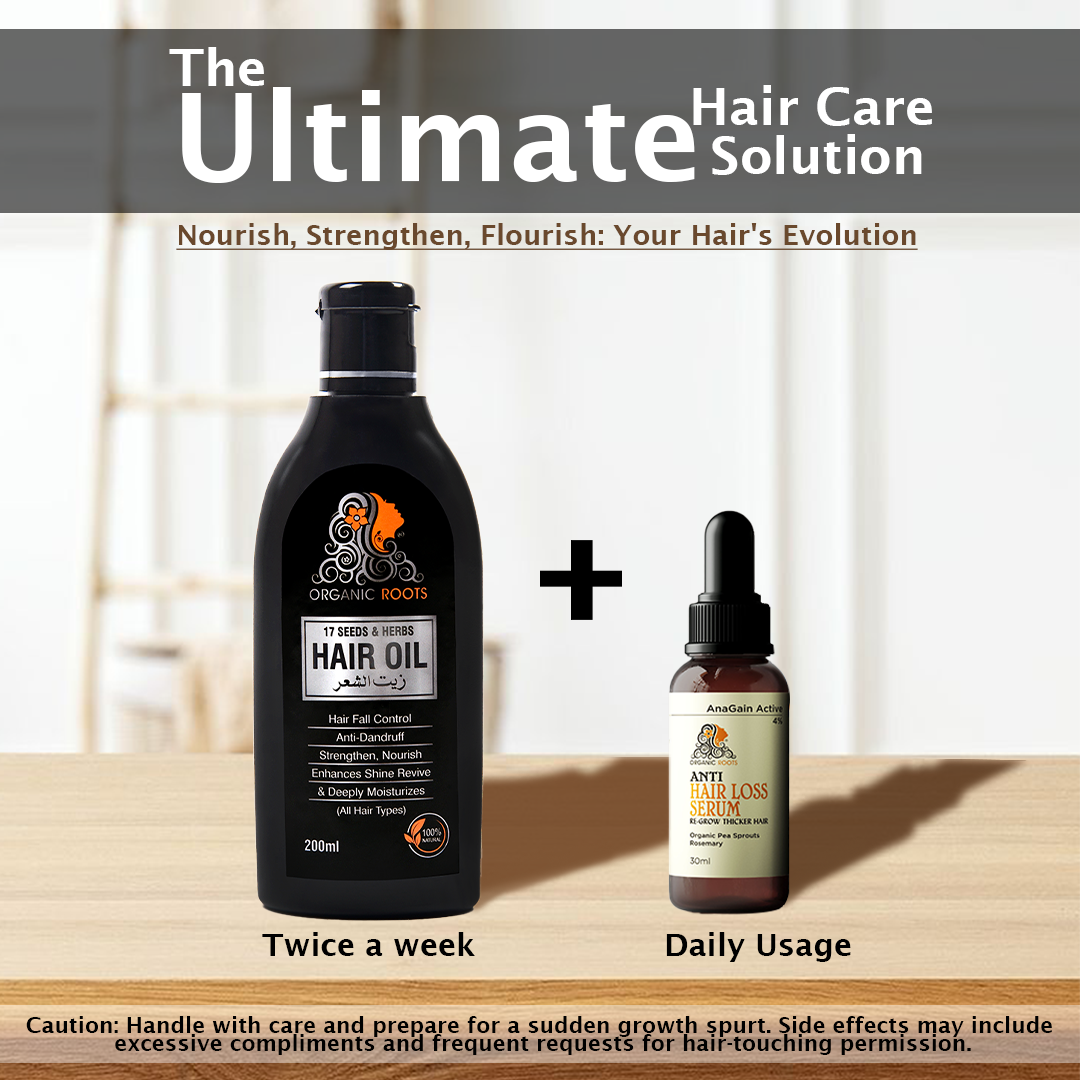 Organic Roots Anti-Hair Fall Serum and Oil Combo!"
