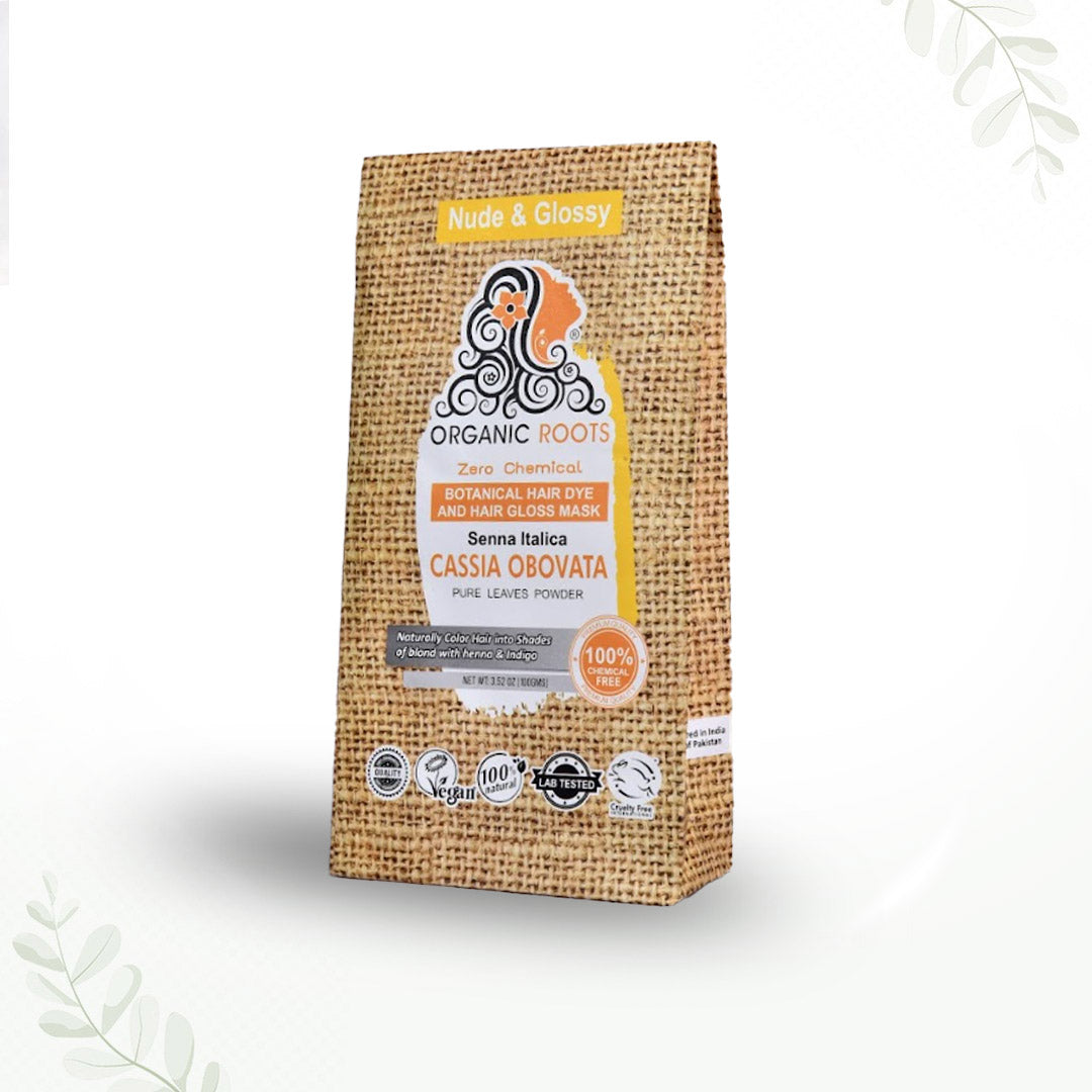 Cassia Obovata Leaf Powder 100g Hair Gloss Mask | Organic Roots