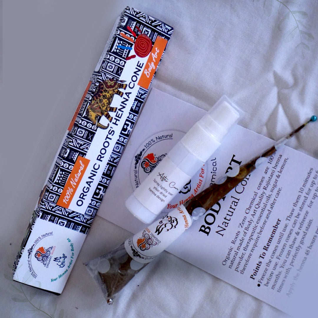 Buy Natural Henna Cone & Organic Mehndi for Hands | Organic Roots