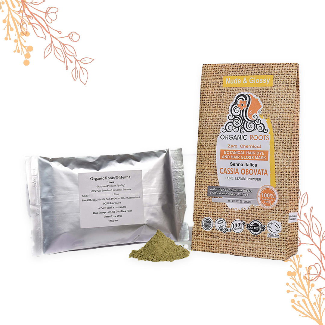Cassia Obovata Leaf Powder 100g Hair Gloss Mask | Organic Roots